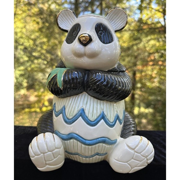 Popular Creations | Kitchen | Vintage Asian Panda Bear Cookie Jar ...